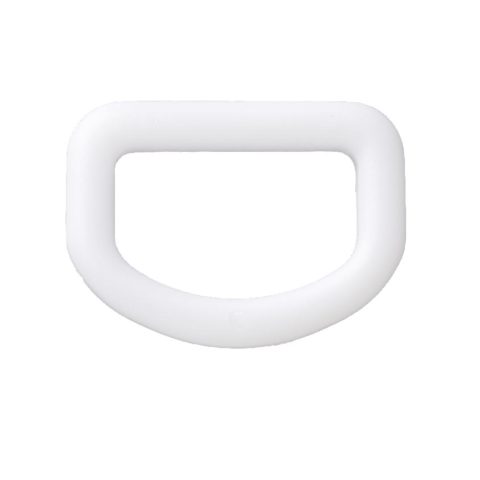 1 in White Acetal D-Ring - Plastic D-Rings - Granat Industries, Inc.